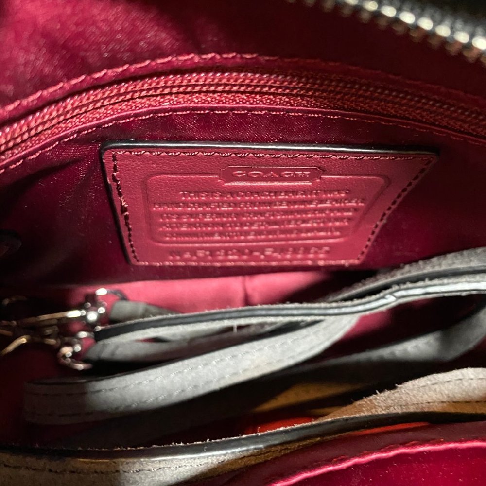 Coach Carrie Park Color Quilted Black Multi Suede - Gem